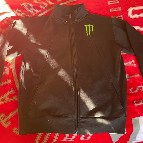 Jackets & Coats | Mens Large Monster Energy Zip Up Sweater | Poshmark